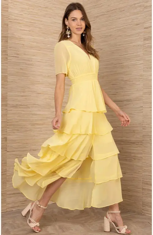 Hale Bob Imogene Solid Maxi Dress - Yellow