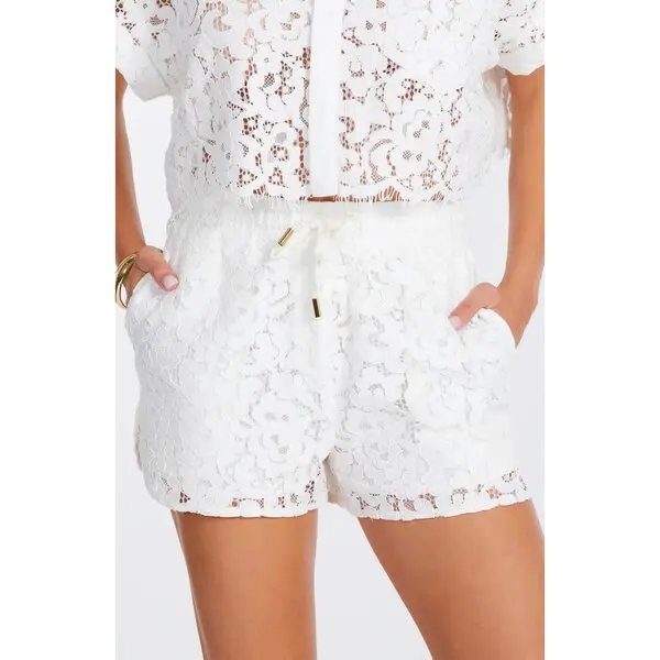 BISHOP + YOUNG Josephine Lace Shorts - Salt