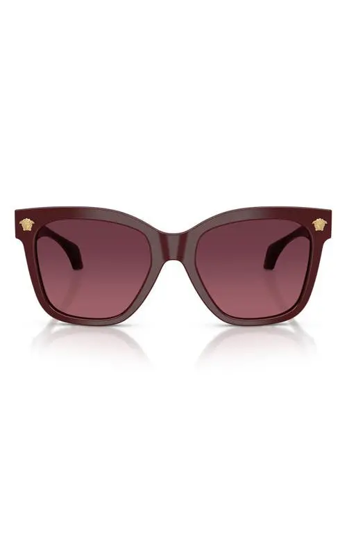 Versace 55mm Square Sunglasses - Burgundy/rose Gradient Black