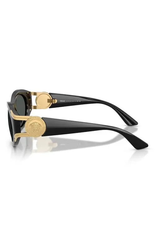 Versace 55mm Oval Sunglasses