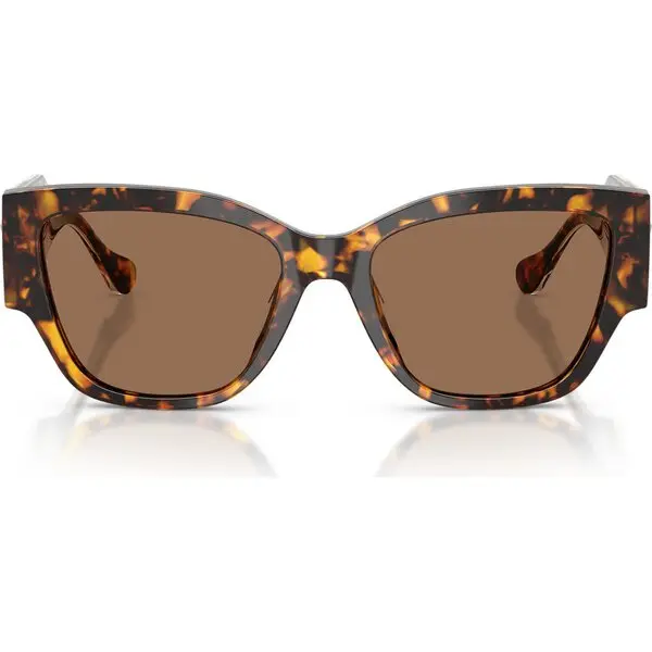 Versace 55mm Cat Eye Sunglasses - Havana Yellow/dark Brown