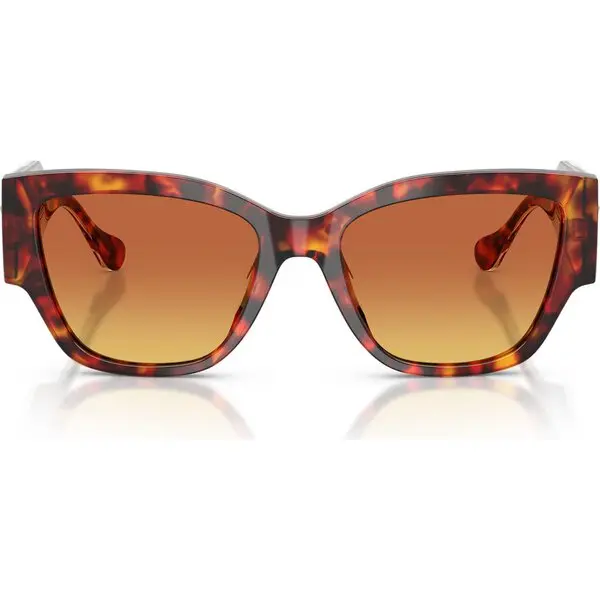 Versace 55mm Cat Eye Sunglasses - Red Havana/yellow Brown