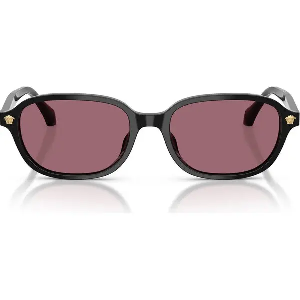 Versace 53mm Pillow Sunglasses - Black/violet