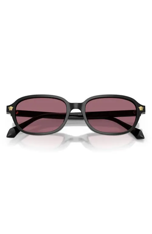 Versace 53mm Pillow Sunglasses - Black/violet