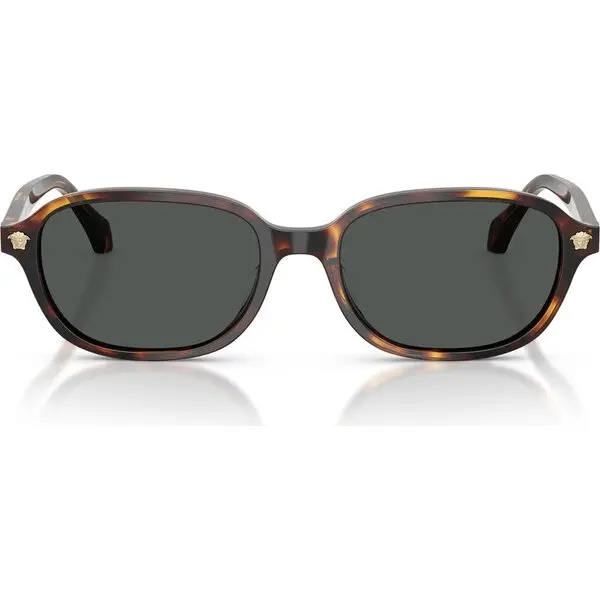 Versace 53mm Pillow Sunglasses - Havana/dark Brown