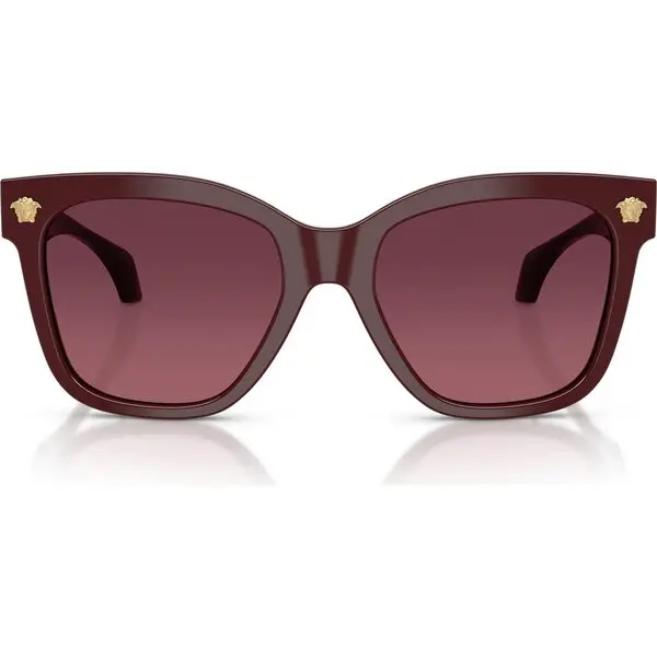 Versace 55mm Square Sunglasses - Burgundy/rose Gradient Black