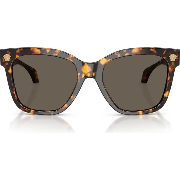 Versace 55mm Square Sunglasses - Havana Yellow/brown