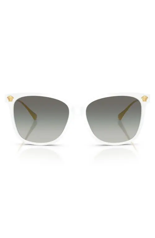 Versace 57mm Square Sunglasses - White/grey Gradient