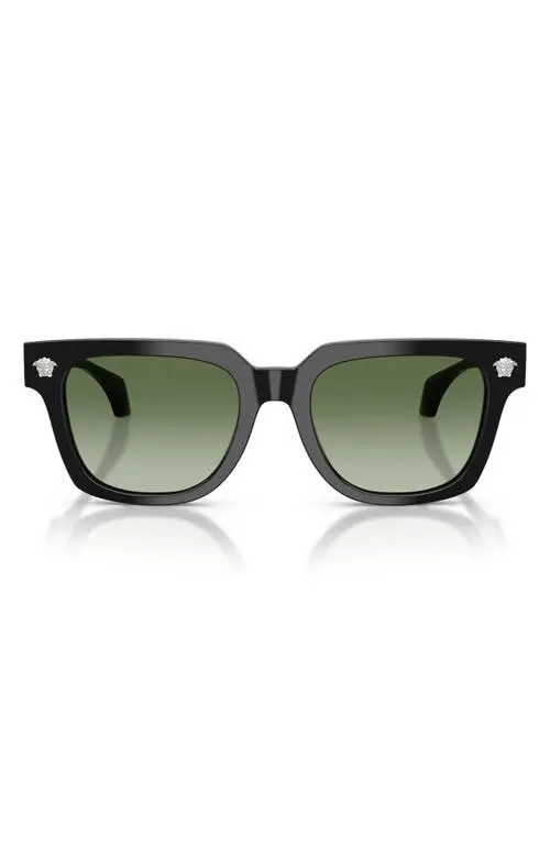 Versace 52mm Square Sunglasses - Black/green Gradient