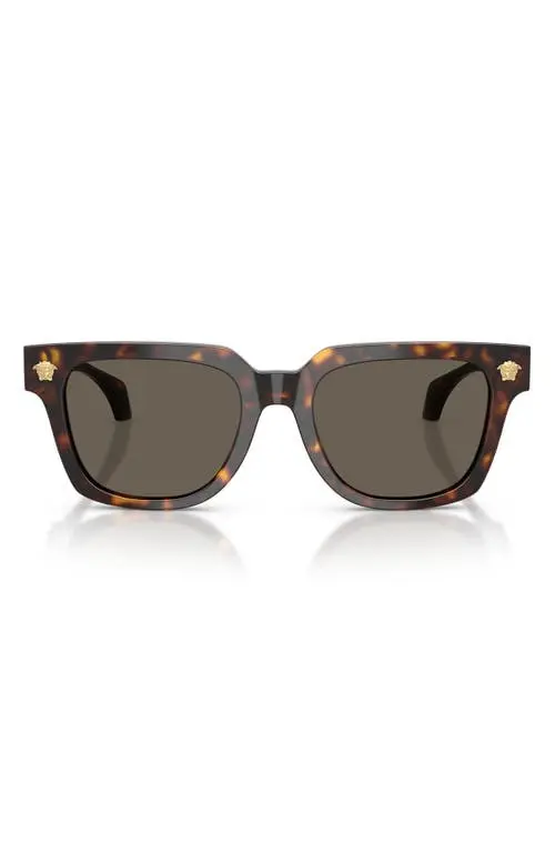 Versace 52mm Square Sunglasses - Havana/brown