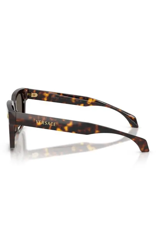 Versace 52mm Square Sunglasses - Havana/brown