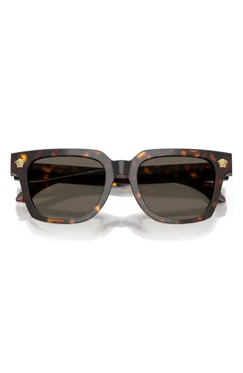 Versace 52mm Square Sunglasses - Havana/brown