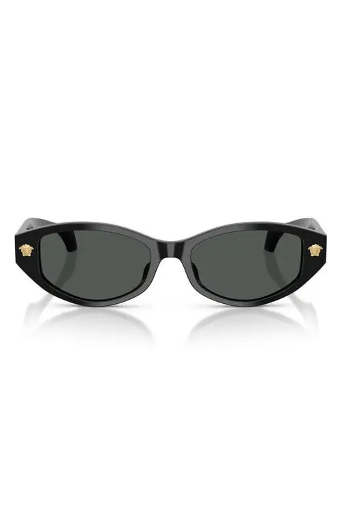 Versace 54mm Cat Eye Sunglasses - Black/dark Grey