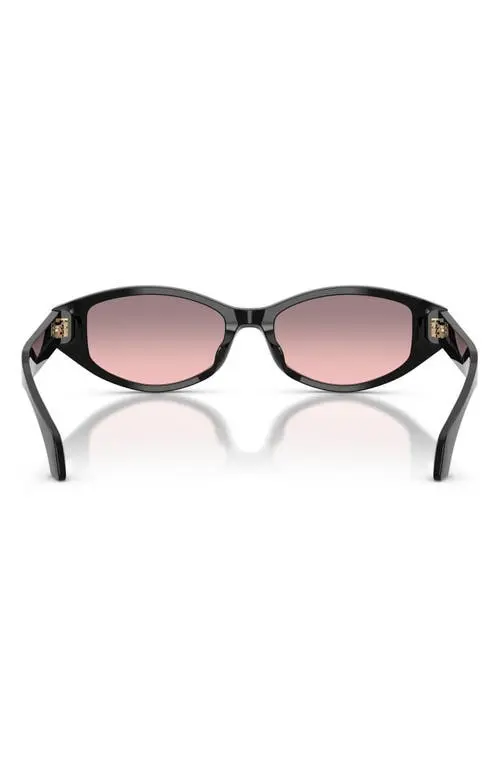 Versace 54mm Cat Eye Sunglasses - Black/rose Gradient Grey
