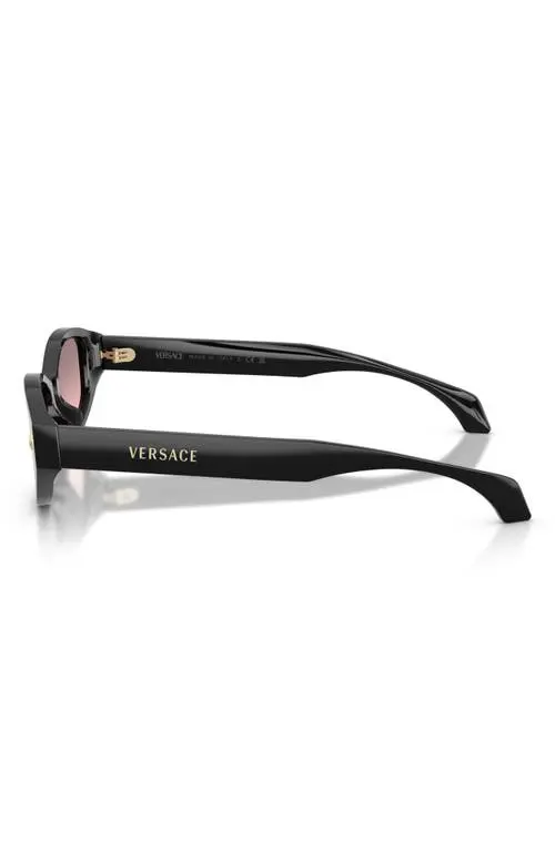 Versace 54mm Cat Eye Sunglasses - Black/rose Gradient Grey