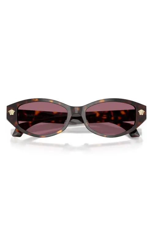 Versace 54mm Cat Eye Sunglasses - Havana/violet
