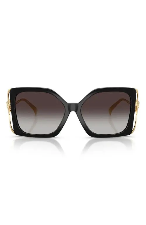 Versace 58mm Square Sunglasses - Black/grey Gradient Black