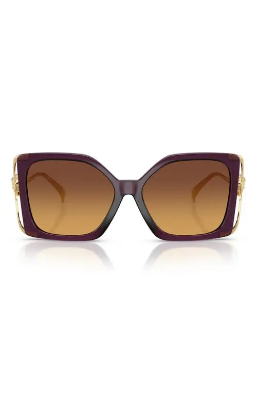 Versace 58mm Square Sunglasses - Opal Purple/yellow Brown