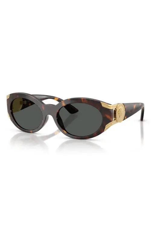 Versace 55mm Oval Sunglasses