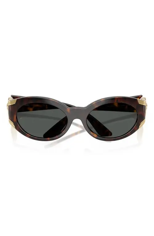 Versace 55mm Oval Sunglasses