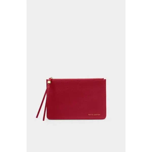 KATIE LOXTON Tassel Charm Pouch - Garnet Red