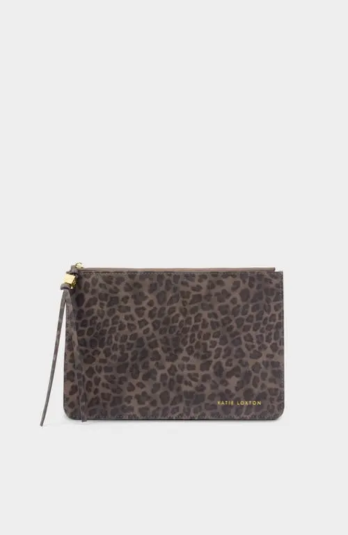 KATIE LOXTON Tassel Charm Pouch - Leopard