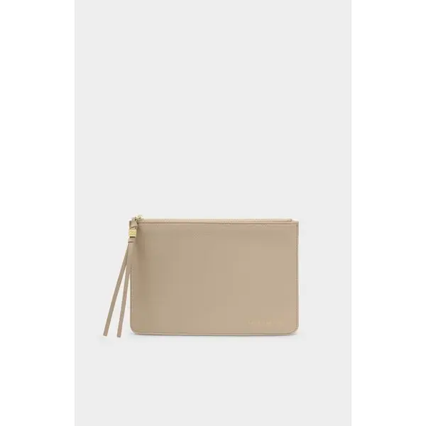 KATIE LOXTON Tassel Charm Pouch - Light Taupe