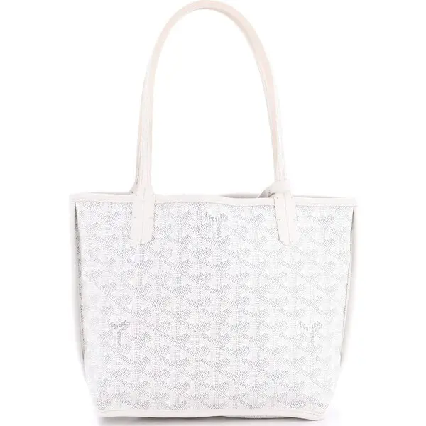 Goyard Anjou Reversible Tote Coated Canvas Mini - White