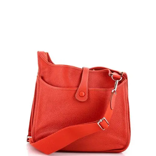 Hermès Evelyne Bag Gen Iii Clemence Gm - Red