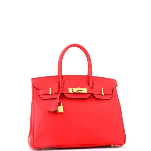 Hermès Birkin Handbag Pink Epsom With Gold Hardware 30 - Red