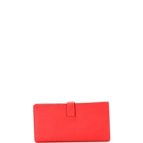 Hermès Bearn Wallet Epsom Long - Red