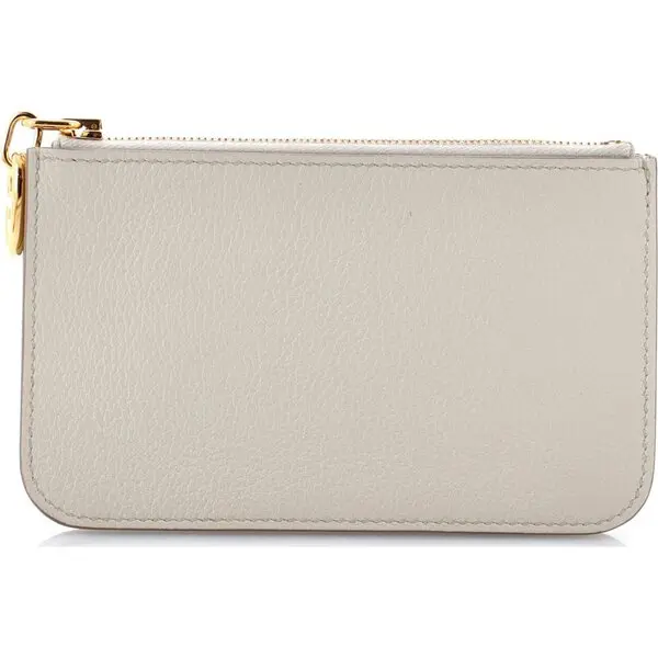 Hermès Zipengo Chaine D'ancre Zip Card Holder Leather - White