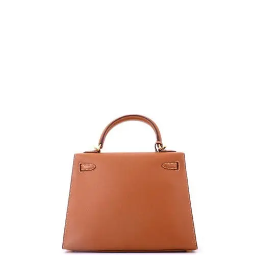 Hermès Kelly Handbag 25 Brown Epsom With Hardware
