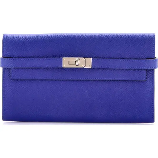 Hermès Kelly Wallet Epsom Long - Bleu Electrique