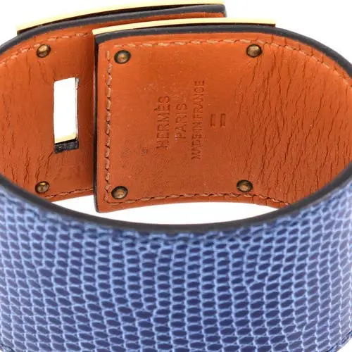 Hermès Kelly Dog Bracelet Lizard - Blue