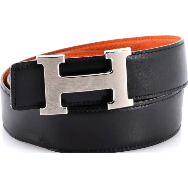 Hermès Constance Reversible Leather Belt - Black
