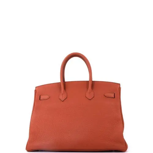 Hermès Birkin Handbag Togo With Palladium Hardware - Brown