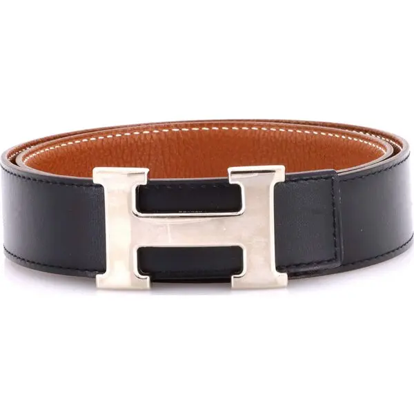 Hermès Constance Reversible Leather Belt - Black