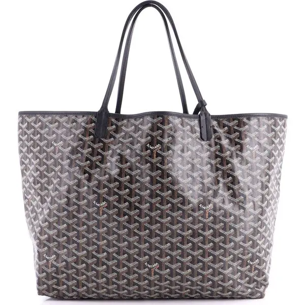 Goyard Saint Louis Gm Tote Coated Canvas - Black