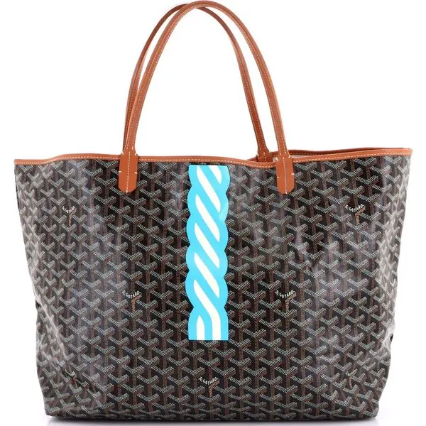 Goyard Saint Louis Tote Printed Coated Canvas Gm - Brown
