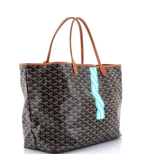 Goyard Saint Louis Gm Tote Printed Coated Canvas - Brown