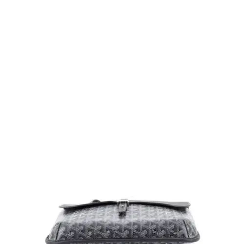 Goyard Coursier Messenger Bag Coated Canvas And Leather - Grey