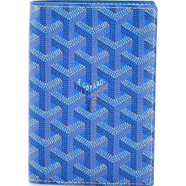 Goyard Grenelle Passport Holder Coated Canvas - Blue