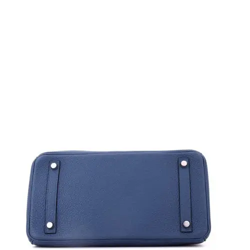 Hermès Birkin Handbag Blue Togo With Palladium Hardware 30 - Deep Blue