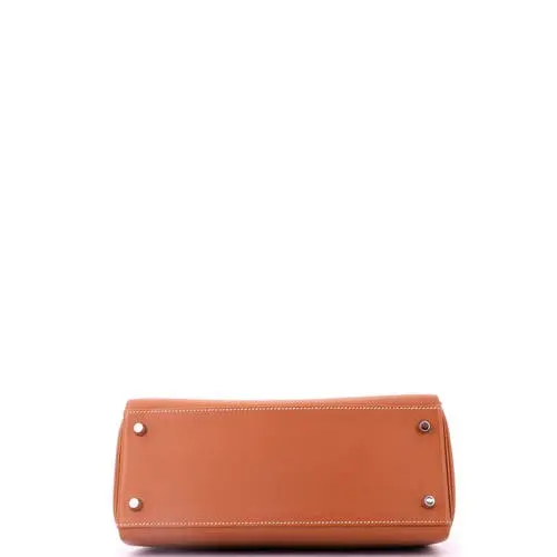 Hermès Kelly Handbag Brown Madame With Palladium Hardware 28