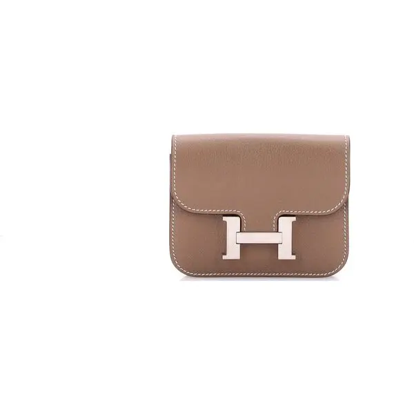 Hermès Constance Slim Wallet Evercolor - Etoupe
