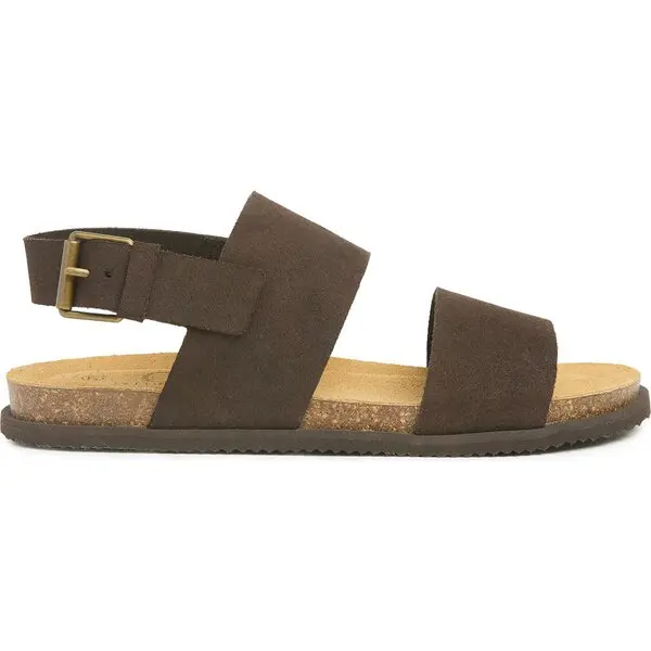 CELTIC & CO. Buckled Double Strap Sandals - Chocolate Brown