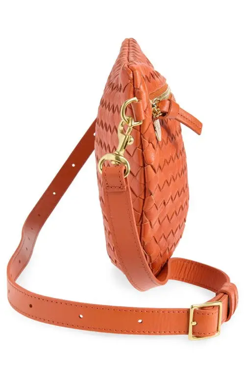Clare V. Medium Grande Woven Leather Belt Bag - Saltillo