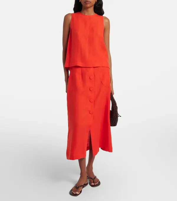 ERES Ravie Linen Top - Orange
