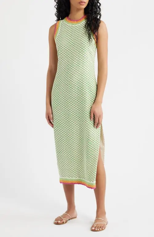 Saylor Vesna Crochet-trim Maxi Dress - Green/creme